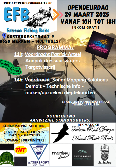 Opendeurdag 29 maart 2025 :: www.extremefishingbaits.be